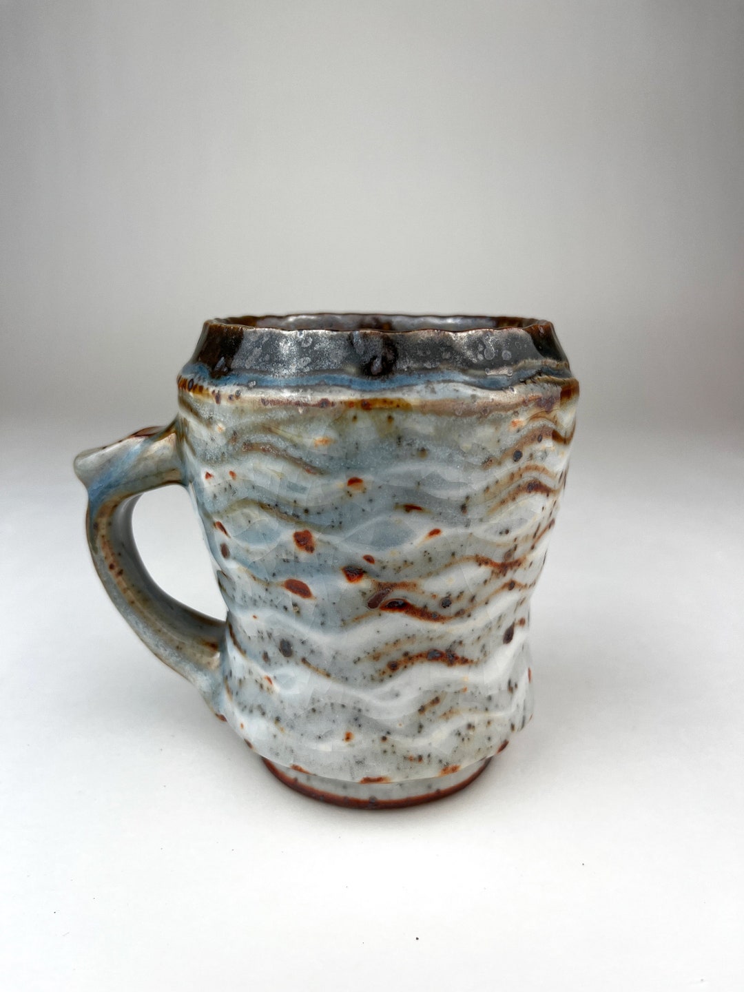 Wavy Slip Mug - Etsy