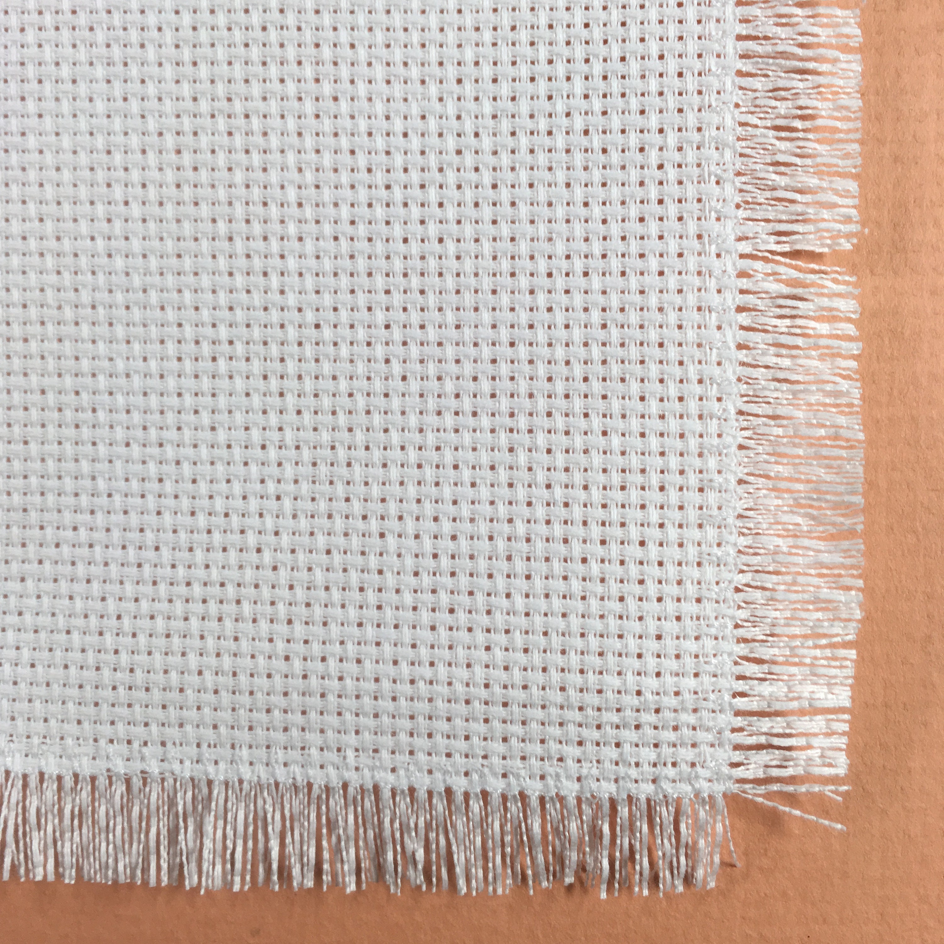 18 Inch Cotton Aida Squares for Cross Stitch, 14 Count, Fringed Edge ...
