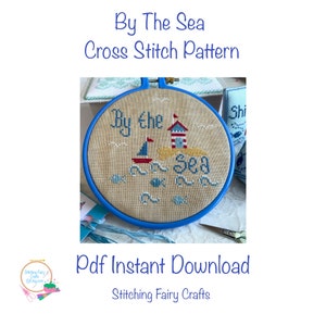 By the Sea Beach Themed Cross Stitch Pattern, Pdf, Instant Download ...