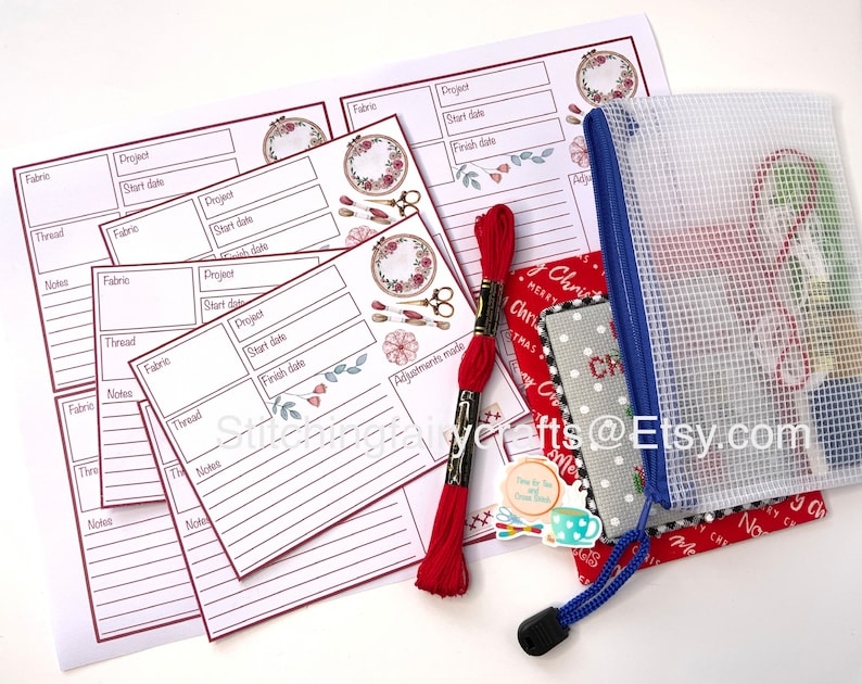 Printable Cross Stitch Project Cards: Stitching Planner (PDF Pattern) - Etsy