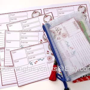 Printable Cross Stitch Project Cards for Organisation, Cross Stitch ...