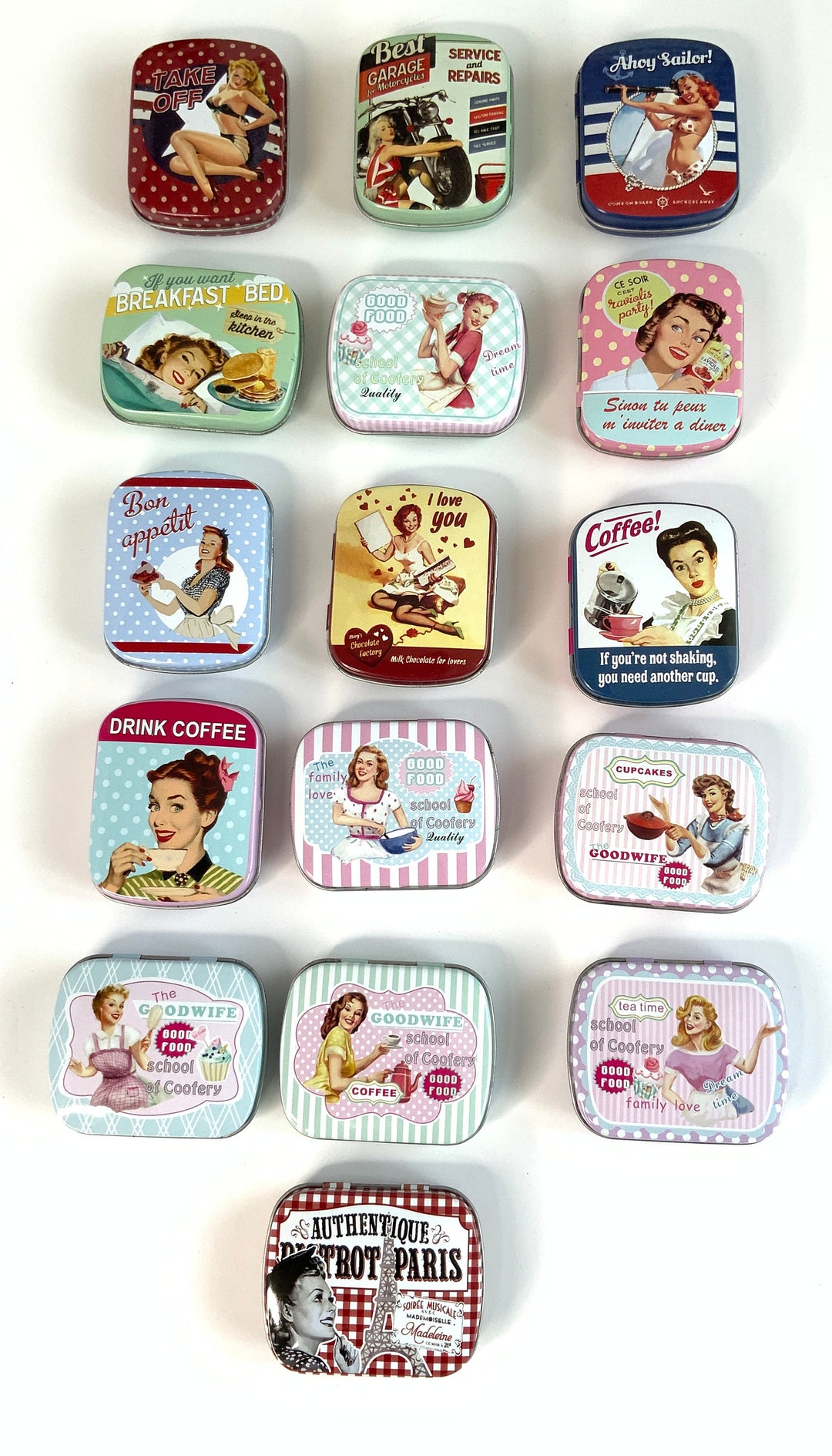 Empty Notions Tin, Sewing Tin, Needle Storage, Small Tin, Storage for ...