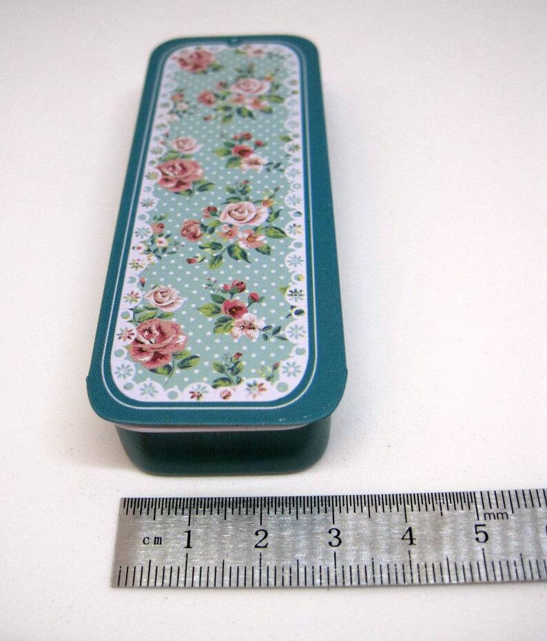 Empty notions tin rectangle tin knitting gift sewing gift | Etsy