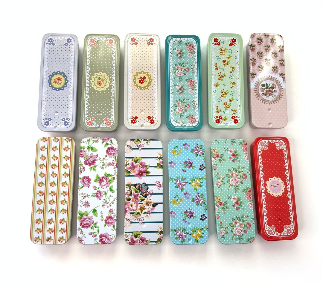 Empty Notions Tin, Rectangle Tin, Knitting Gift, Sewing Gift, Tin ...