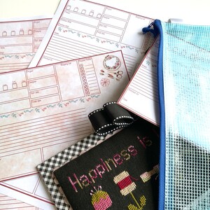 Printable Cross Stitch Project Cards, Large Project Card for ...