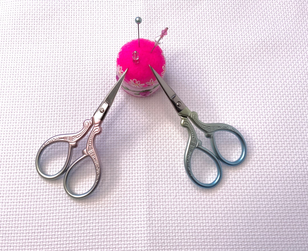 Embroidery Scissors, Crochet Scissors, Yarn Scissors, Blue Scissors ...