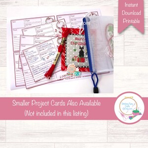 Printable Cross Stitch Project Cards, Large Project Card for ...