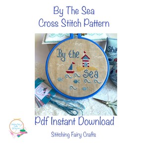 By the Sea Beach Themed Cross Stitch Pattern, Pdf, Instant Download ...