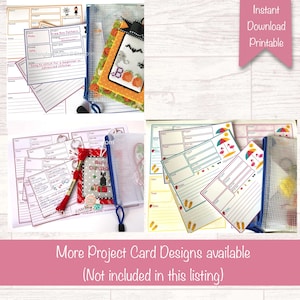 Printable Cross Stitch Project Cards, Large Project Card for ...