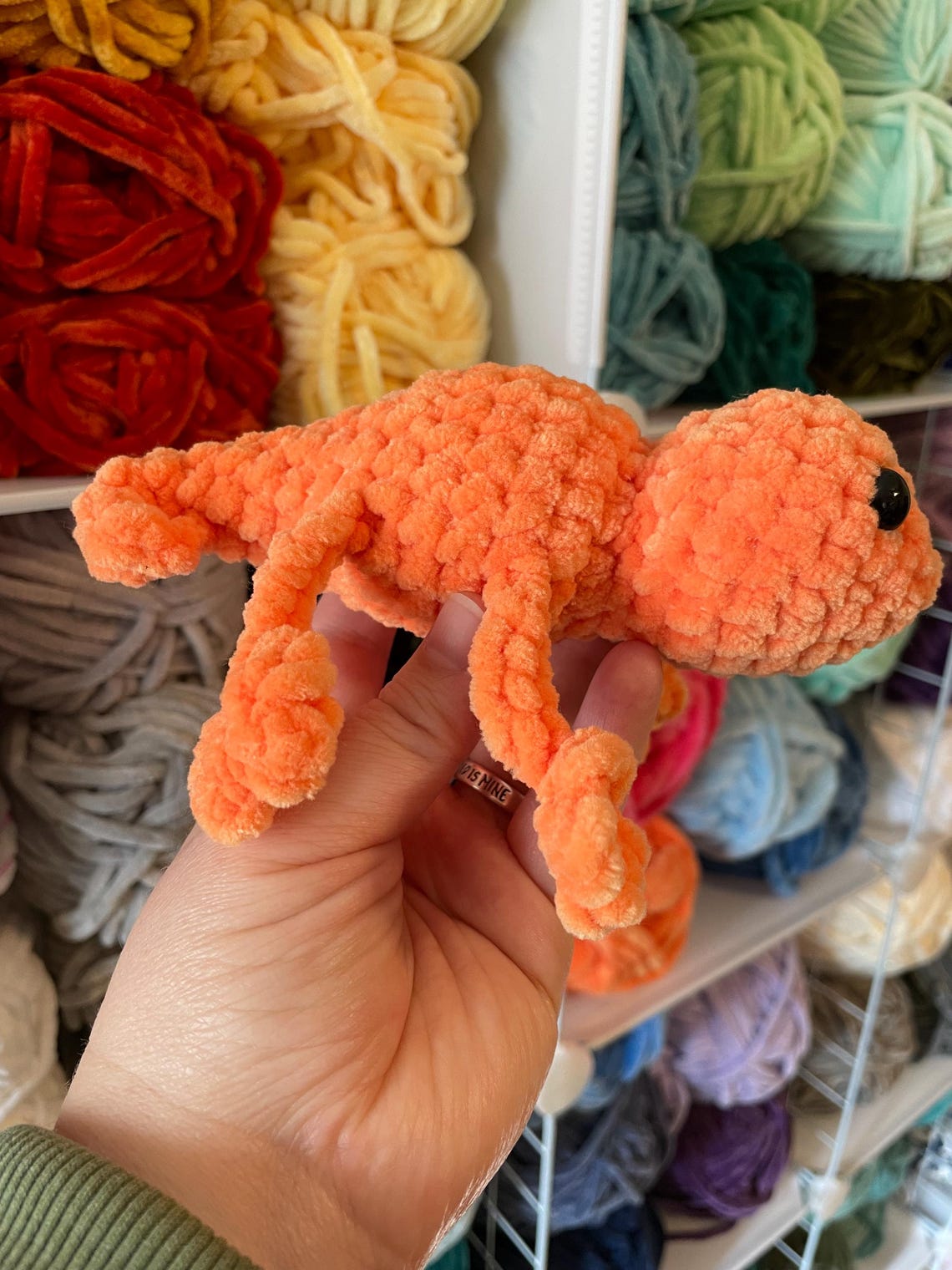 Ready to Ship - Gecko Plushie - Handmade Crochet Stuffed Animal - Etsy