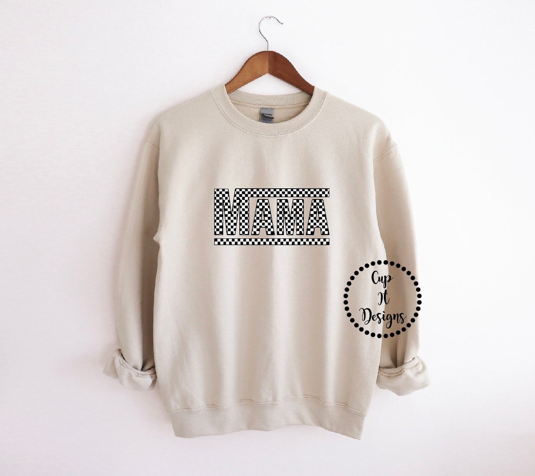 Checker Mama Crewneck - Etsy