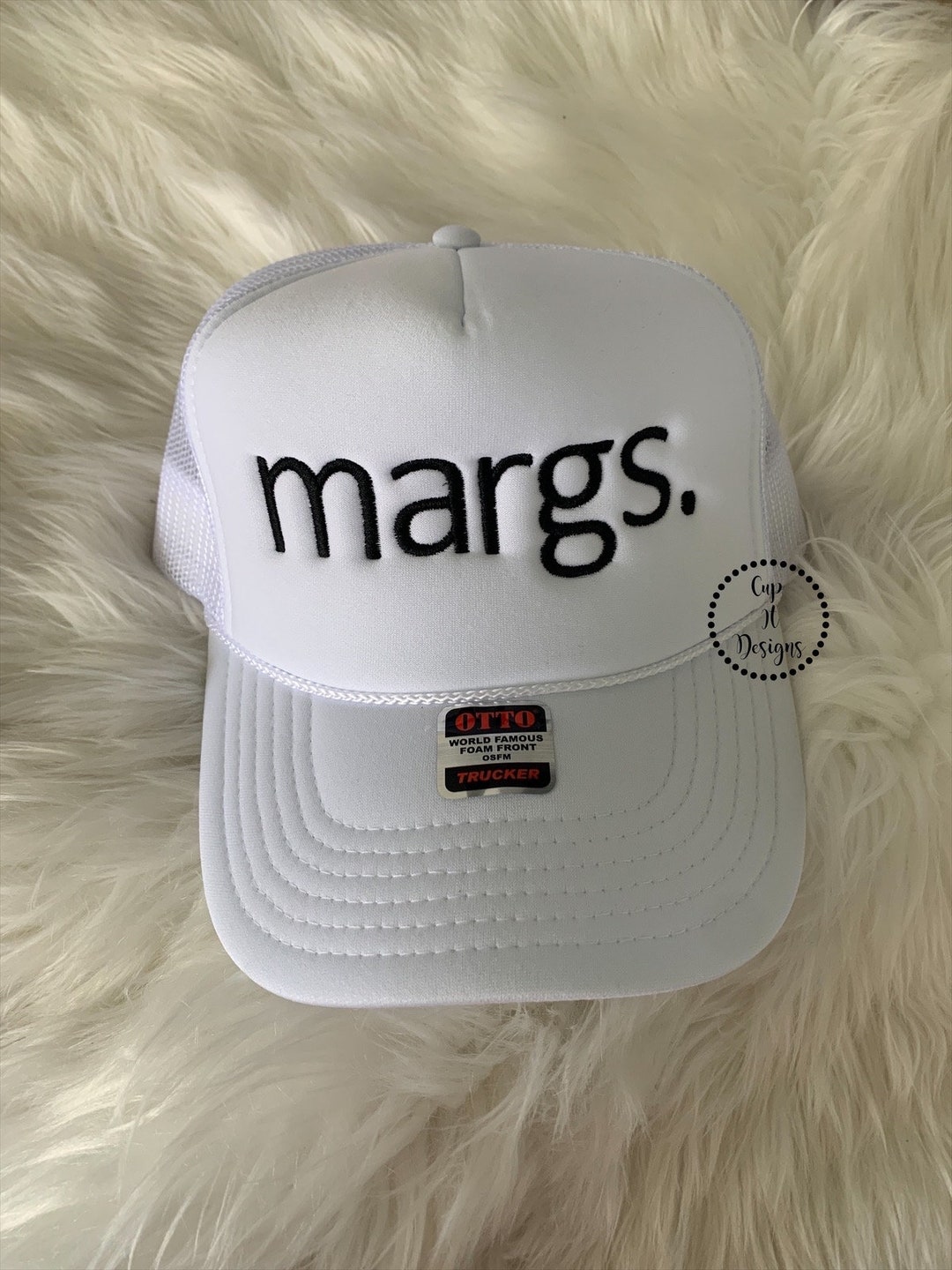 Embroidery Margs Hat | White Hat - Etsy