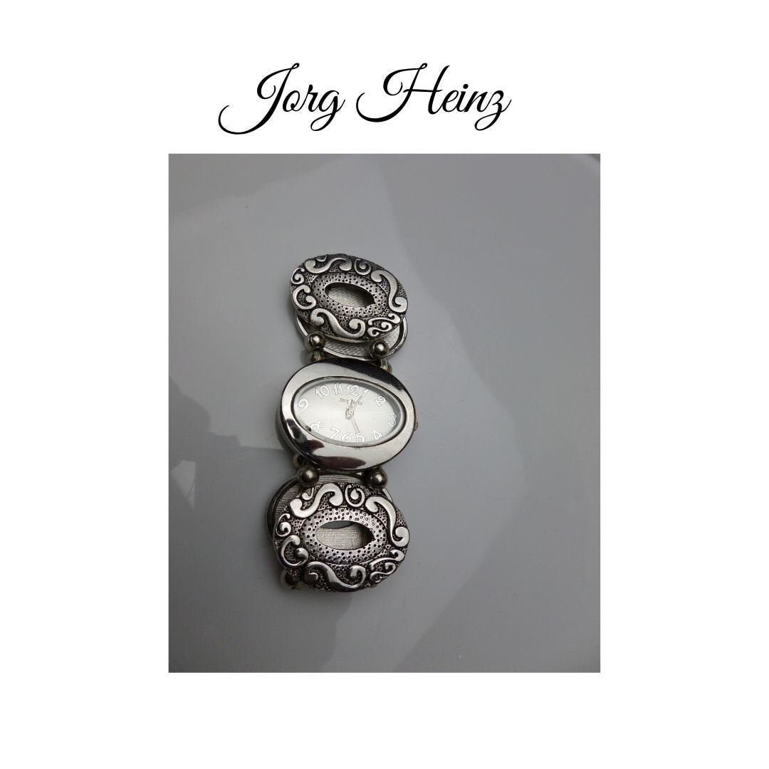 Jorg Heinz German Made and Designed Wristwatch. Solid Silver Metal ...