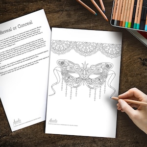 Printable Jewish Art - Purim Mask - Adult Coloring Book Page Hannukah ...
