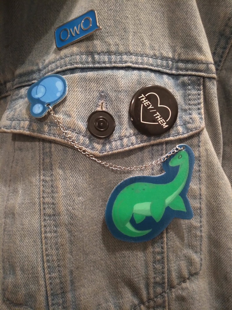 Nessie Cryptid Lapel Pin Loch Ness Monster Collar Pin With | Etsy