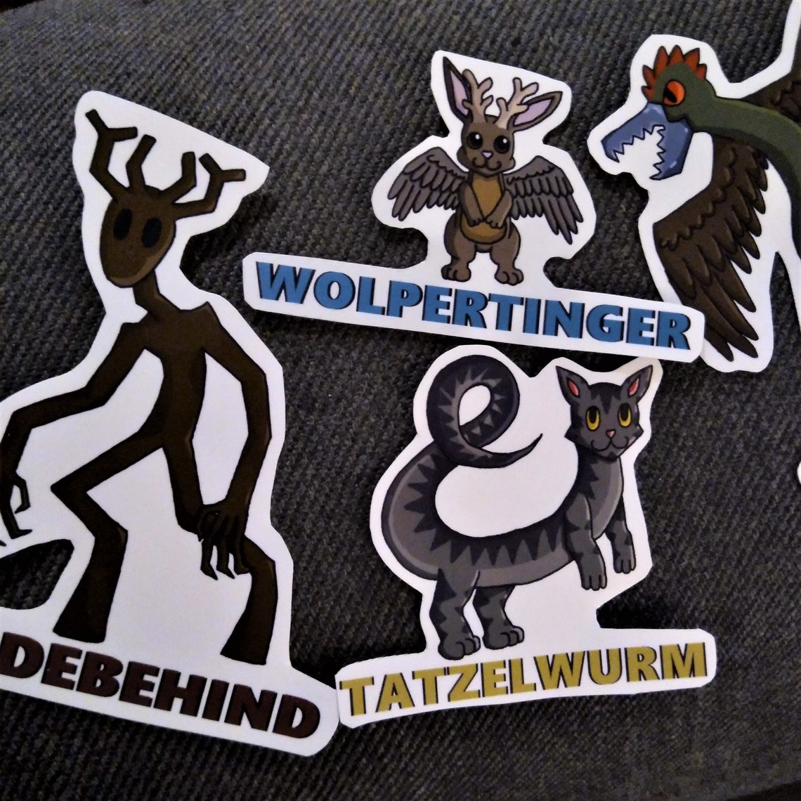 Rare Cryptid Stickers Variety Pack Handcut Vinyl Set of 5: | Etsy