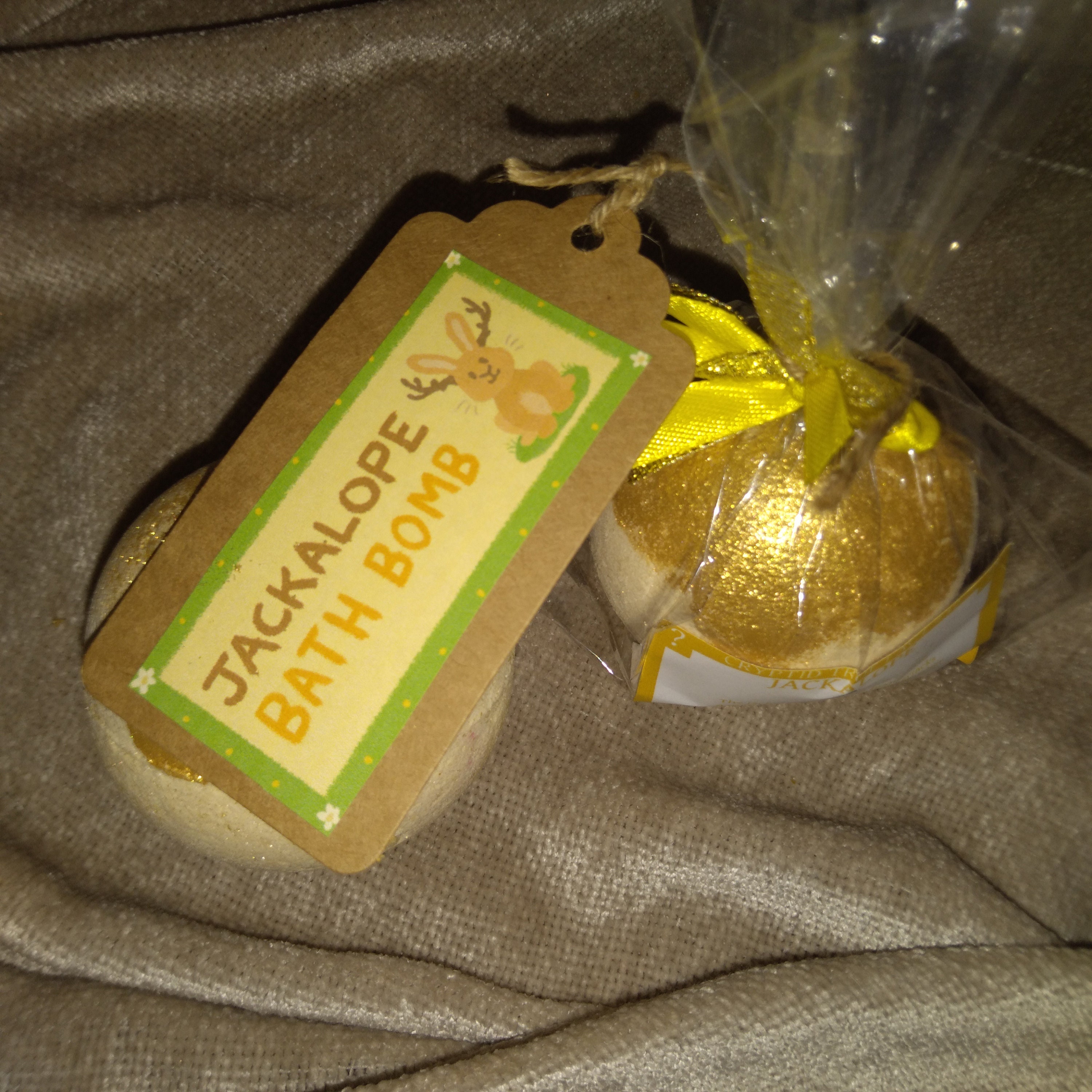Jackalope Cryptid Bath Bomb 8 Oz. 2.75 Inch Gold Mica W/ - Etsy