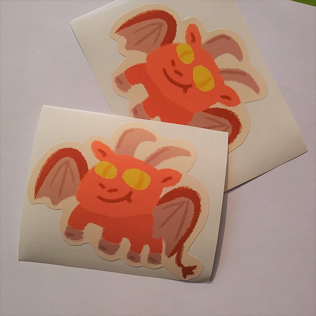 Jersey Devil Sticker - Cute Jersey Devil Cryptid Vinyl Sticker, Hand ...