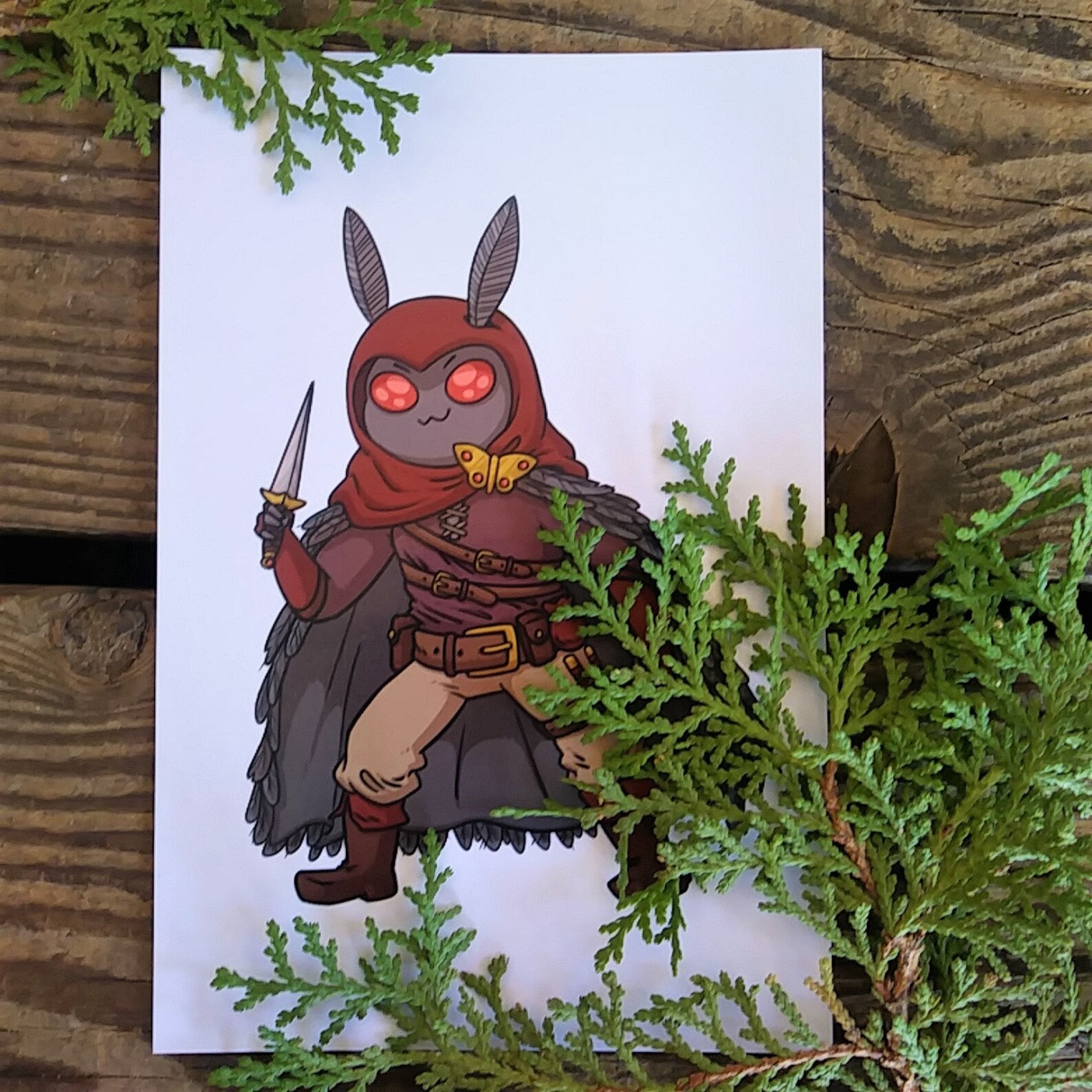 Cryptid Prints Trio - Dnd Cryptids - Rogue Mothman, Druid Bigfoot ...