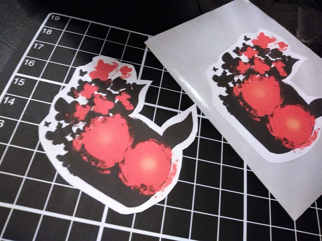 Dissolving Mothman Sticker - Hand Cut Cryptid Moth Man Decal on Vinyl ...