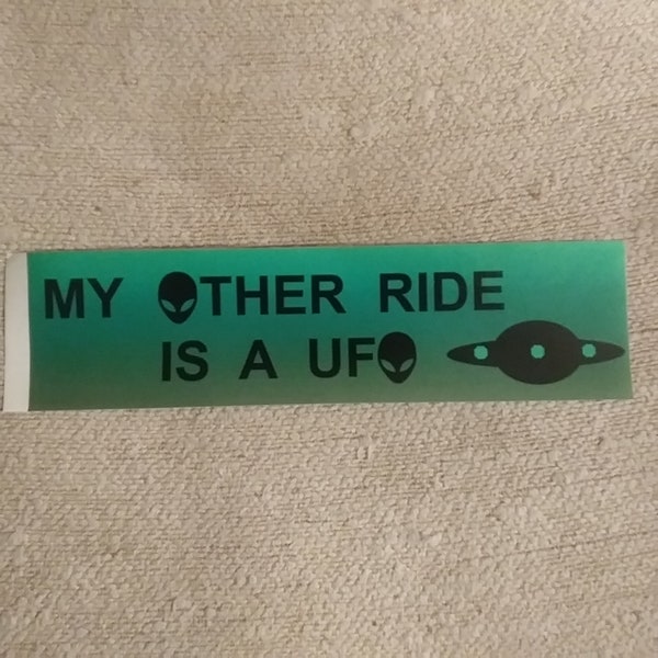 Ufo Bumper Sticker - Etsy
