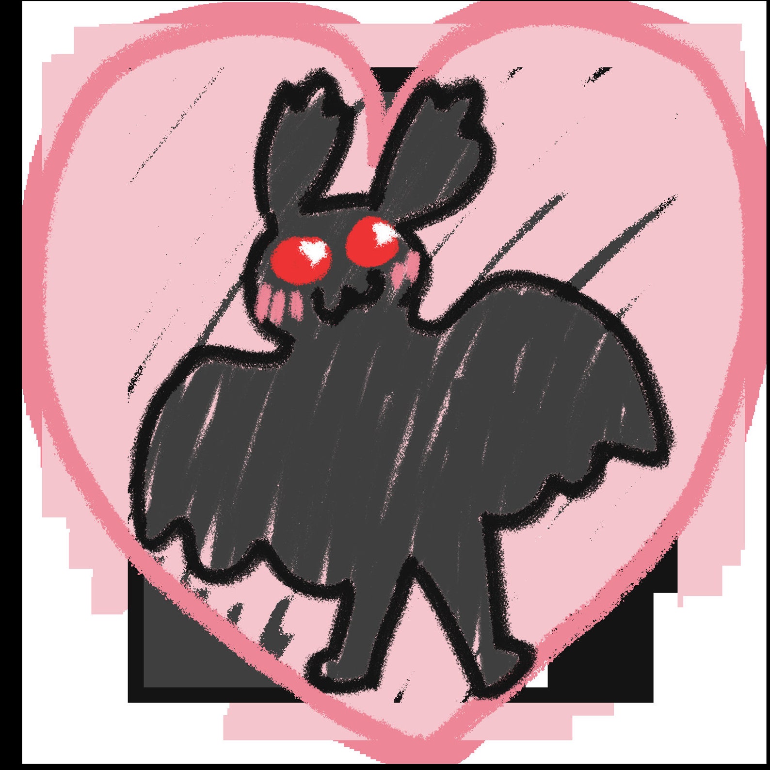 Mothman Valentines Day Cards Cryptid Holiday Greeting Cards | Etsy