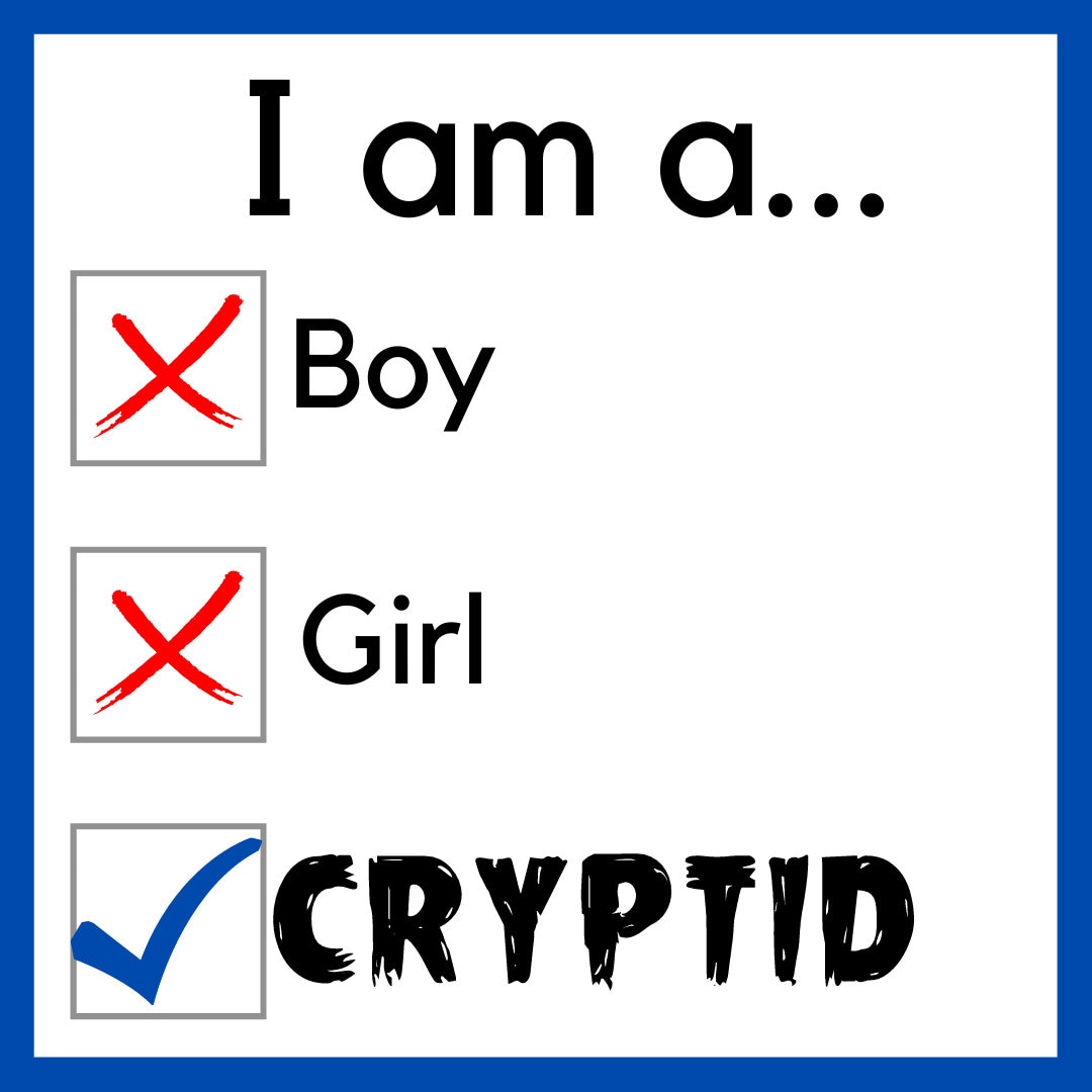 I Am a Cryptid Gender Identity Sticker Nonbinary Pride - Etsy