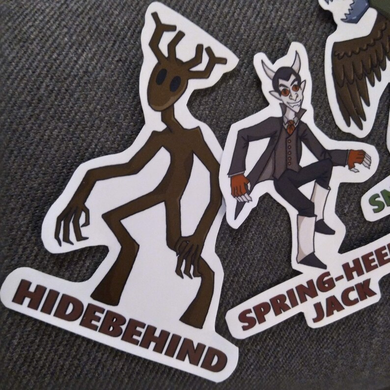 Rare Cryptid Stickers Variety Pack Handcut Vinyl Set of 5: | Etsy