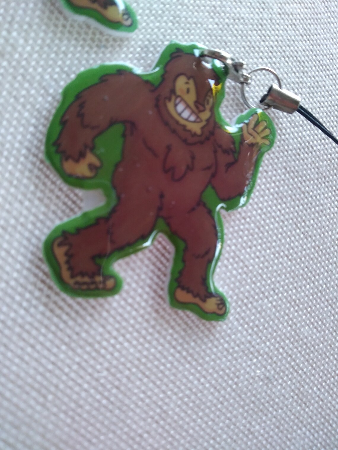 Cute Bigfoot Pin and Charm- Sasquatch Cryptid Pendant, Phone Charm ...