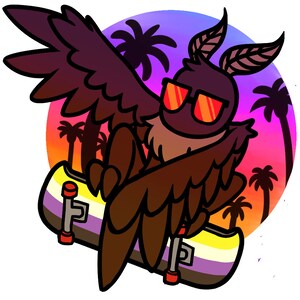 Skateboard Mothman Vinyl Sticker - Gay Summer Vibes- 3 Inch Handcut ...
