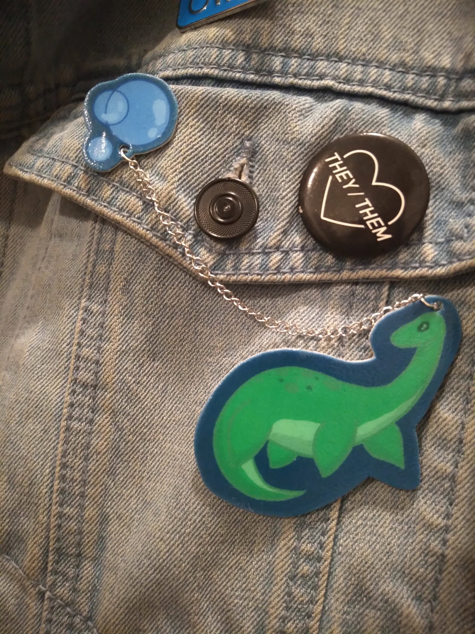 Nessie Cryptid Lapel Pin Loch Ness Monster Collar Pin With | Etsy