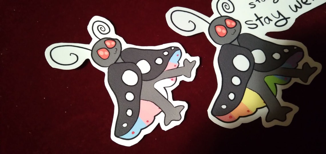 Mothman Sticker LGBTQ Pride Flag Options Gay Bisexual - Etsy
