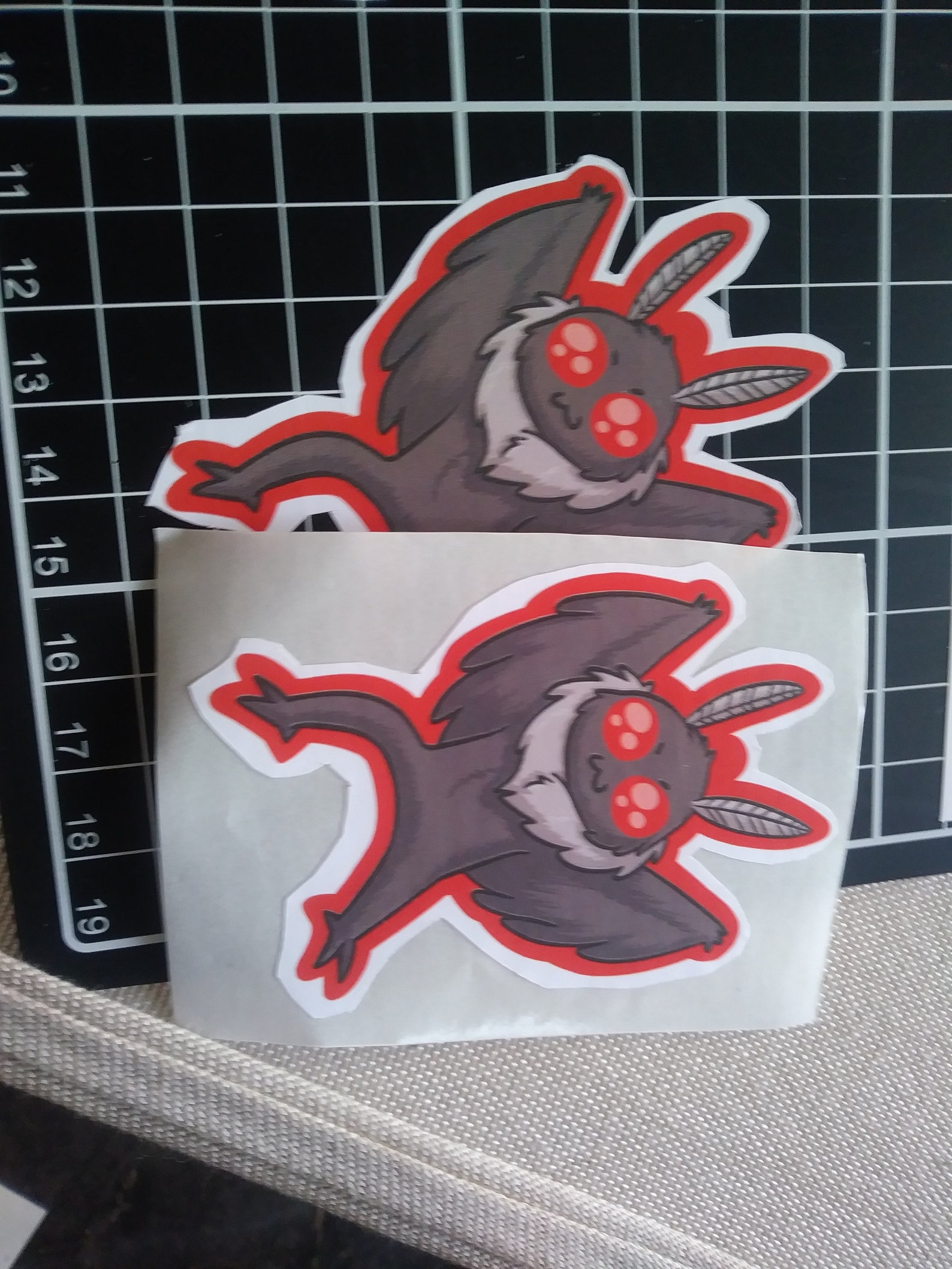 Cute Mothman Sticker Cryptid vinyl paper hand cut 3 | Etsy
