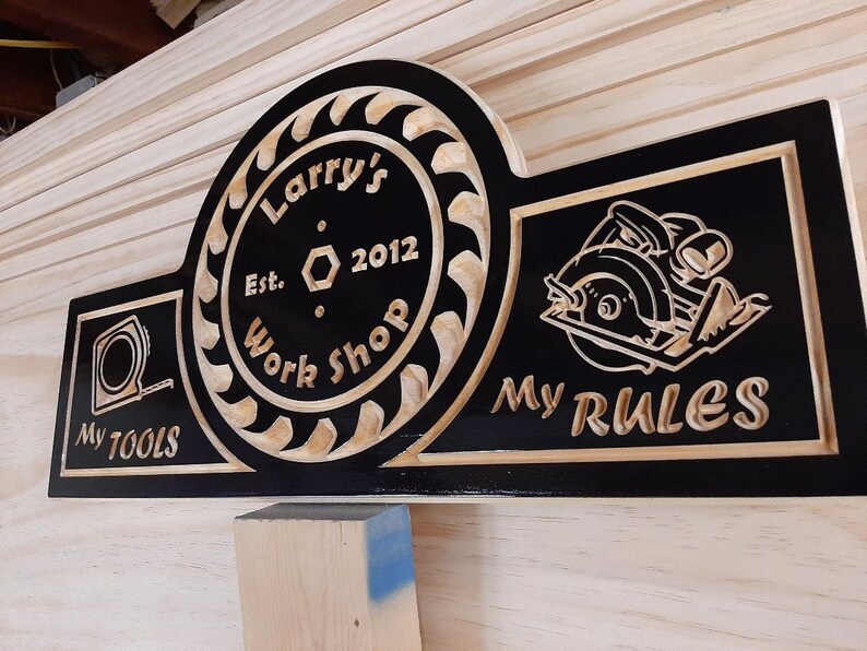 Work Shop Sign, Personalized Shop Sign, Wood Shop Sign, Garage Sign ...