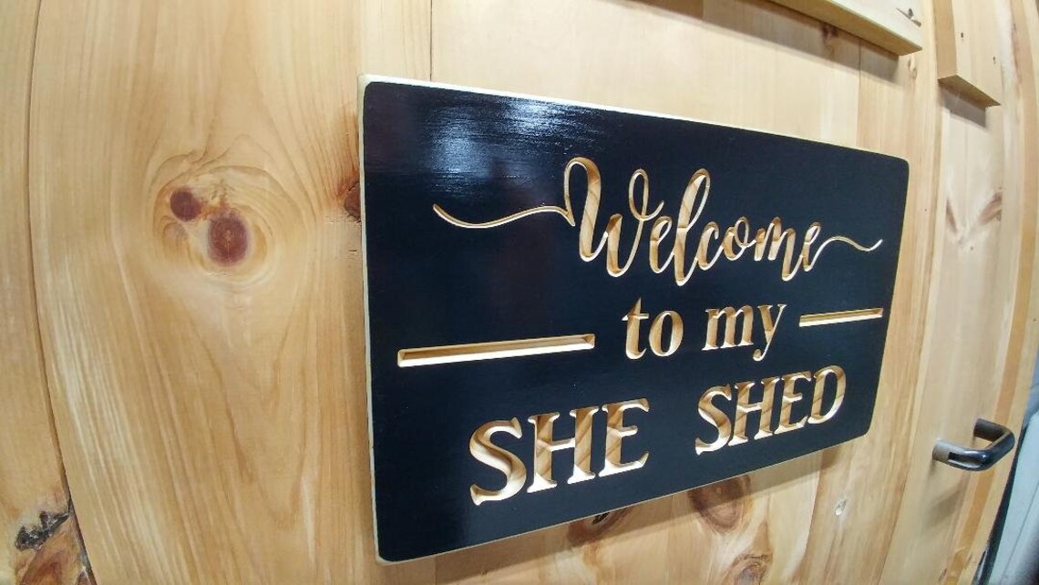 She Shed She Shed Sign She Shed Decor Wooden She Shed Sign | Etsy
