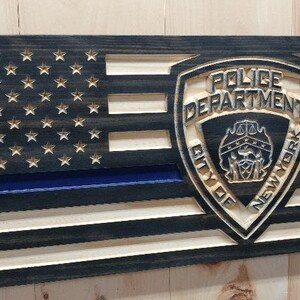 NYPD thin blue line flag New York City Police sign first | Etsy