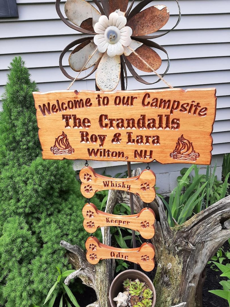 Personalized Camp Signcottage Signfamily Name Camper Sign - Etsy