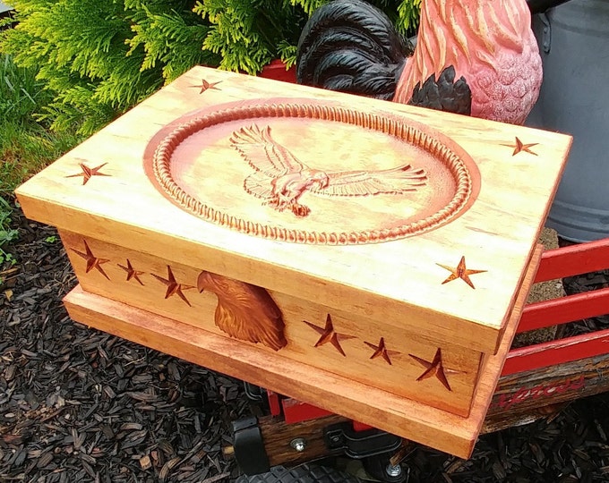 Personalized Eagle Keepsake Box, Eagle Gift Box Retirement Veterans Day ...
