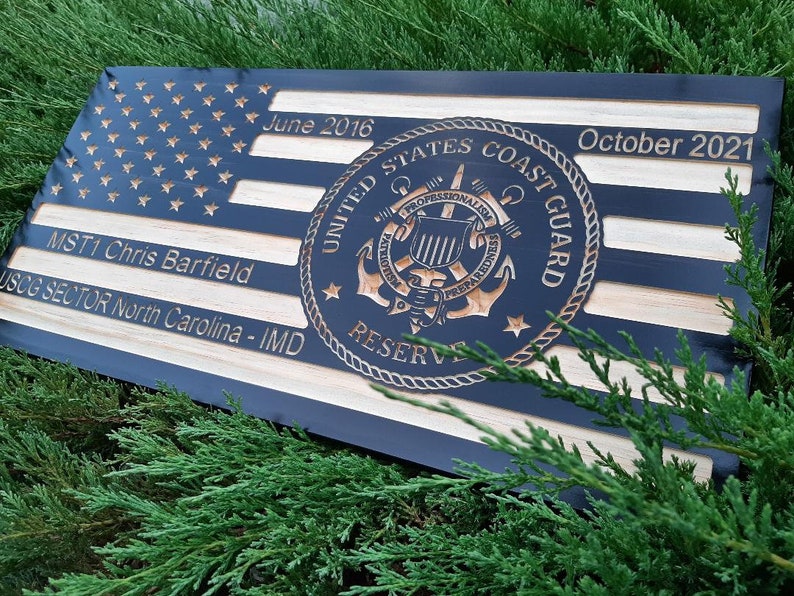 United States Coast Guard Reserve Flag Personalized Gift - Etsy