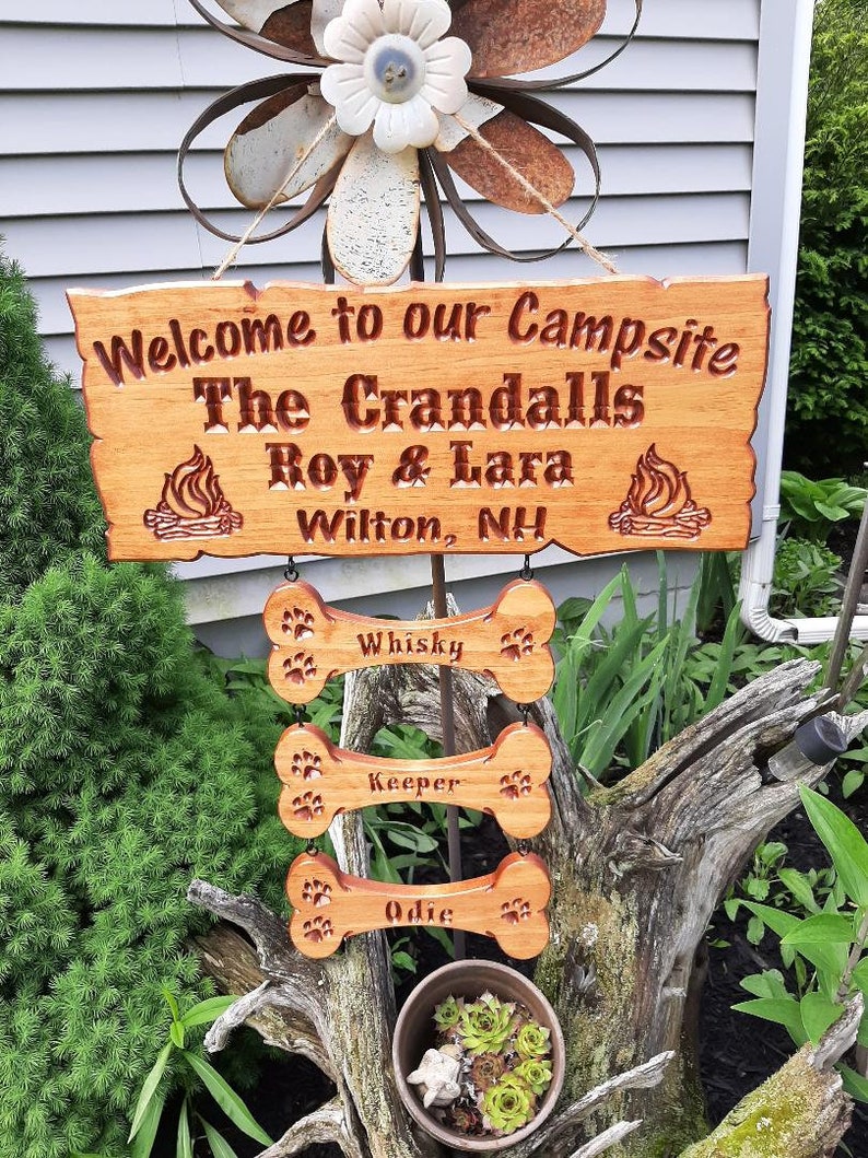 Personalized Camp Signcottage Signfamily Name Camper Sign - Etsy