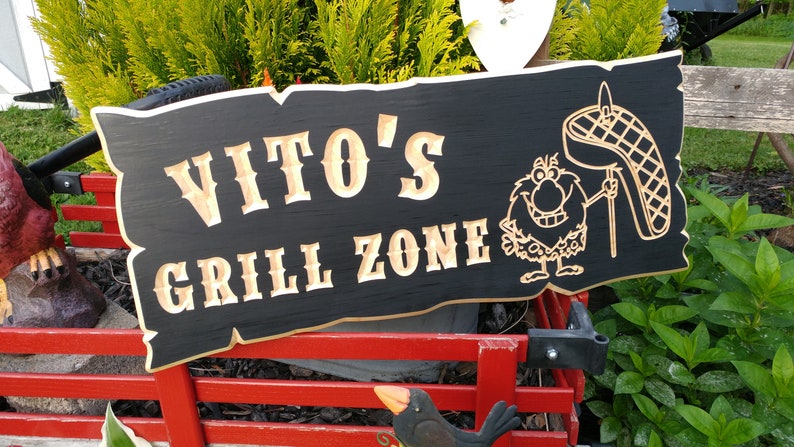 Personalized Grill Sign Personalized Bar-b-que Sign Grill | Etsy