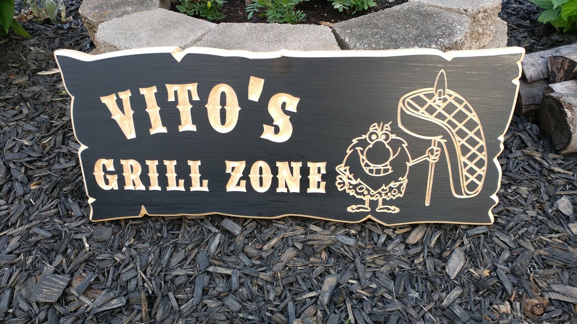 Personalized Grill Sign Personalized Bar-b-que Sign Grill | Etsy