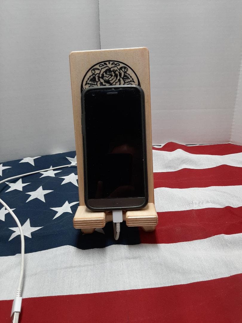 Cell Phone Stand Custom Phone Stand Sugar Skull Phone Stand - Etsy