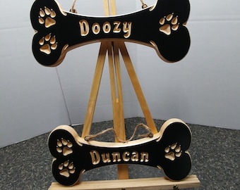 PERSONALIZED DOG BONE Signs | Dog Gifts | Wood Dog Bone | Custom Dog ...