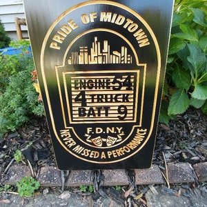 FDNY Sign, First Responder Gift, Fire Fighter Sign, Fire Truck Sign ...