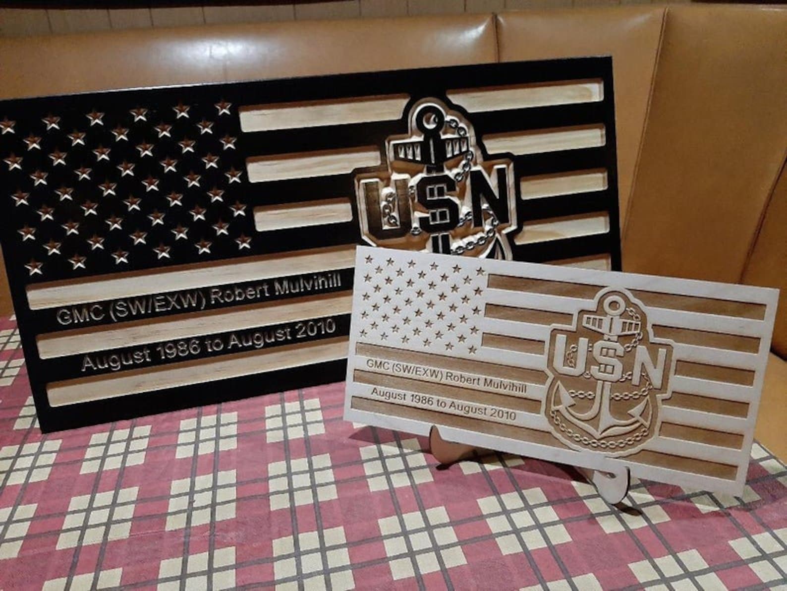 US Navy Chief Flag, Sign, US Navy Gift, Navy Chief, Engraved Sign ...