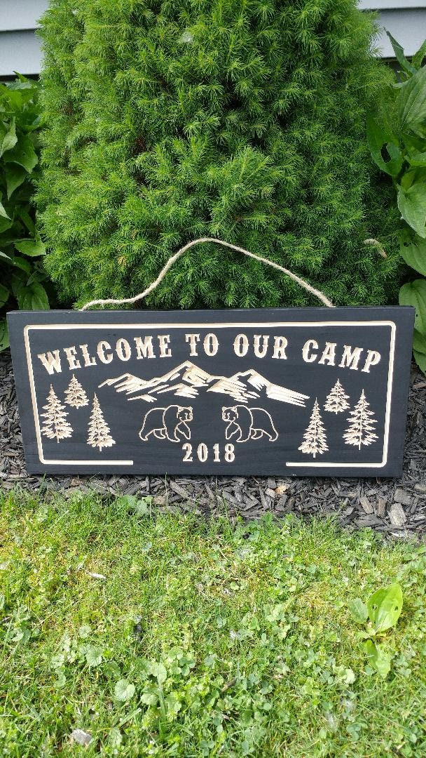Personalized camper signPersonalized Camping signcustom camp | Etsy