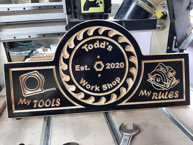 Work Shop Sign, Personalized Shop Sign, Wood Shop Sign, Garage Sign ...