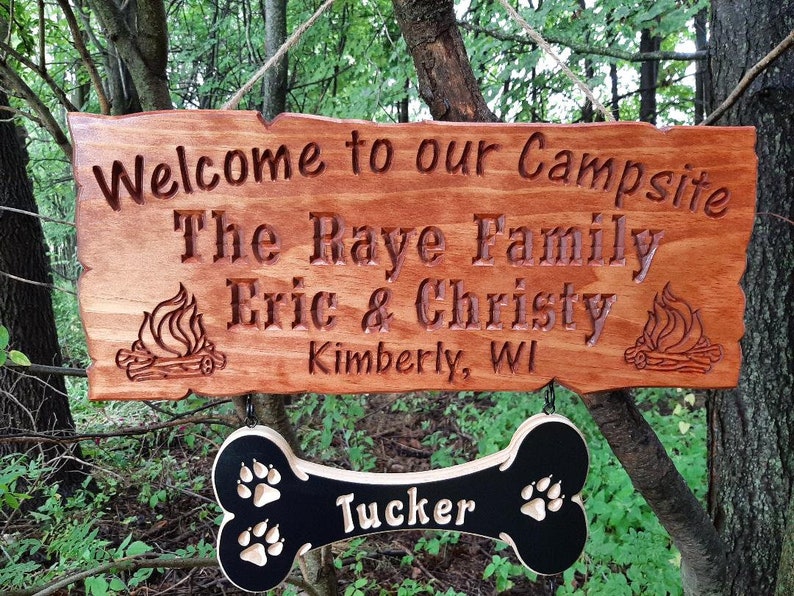 Personalized Camp Signcottage Signfamily Name Camper Sign - Etsy