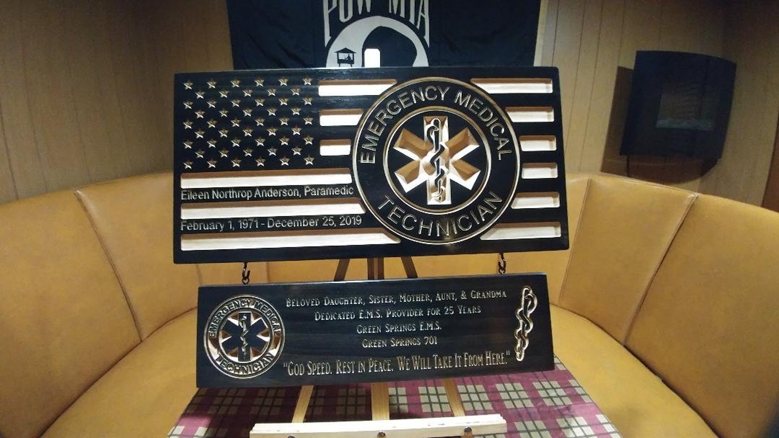 Personalized EMT Flag, EMT Gift, Emergency Medical Technician, Sign ...
